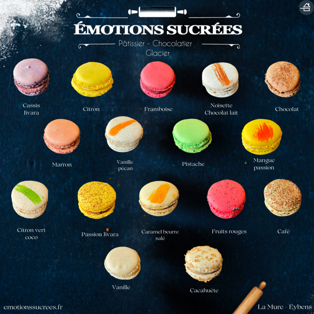 Boite de 8 macarons – Émotions Sucrées